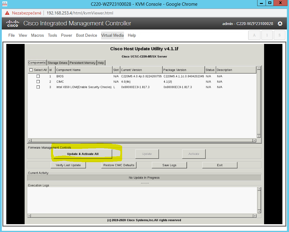 Cisco c220 M5 server firmware update – BLOG